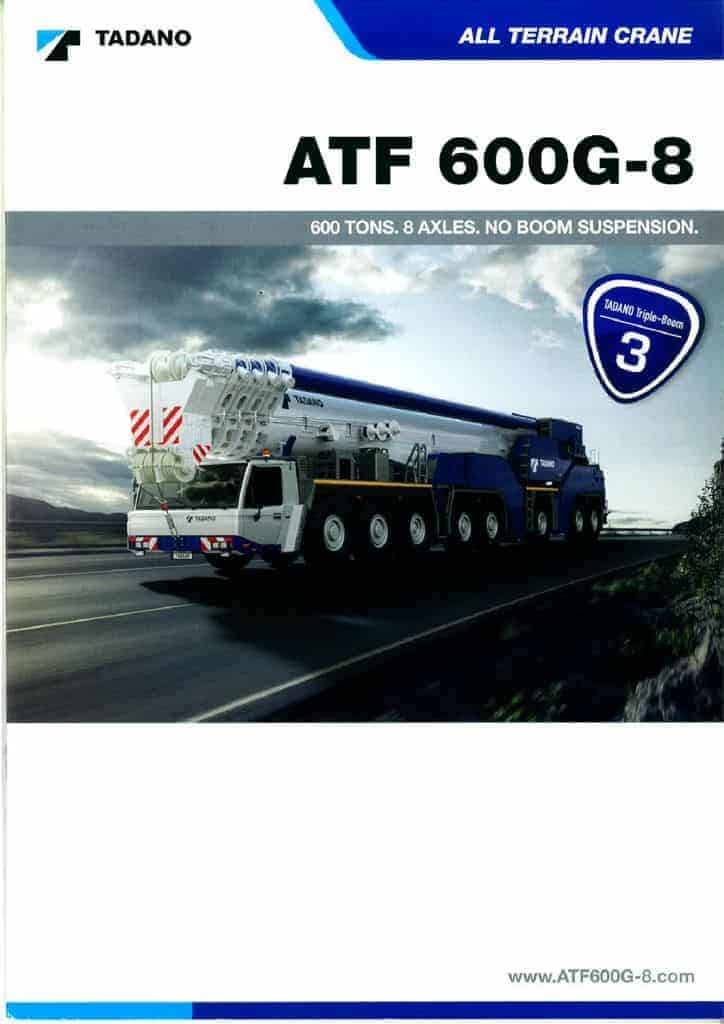 Tadano ATF 600G-8 Load Chart PDF | Specs, Capacity & Download
