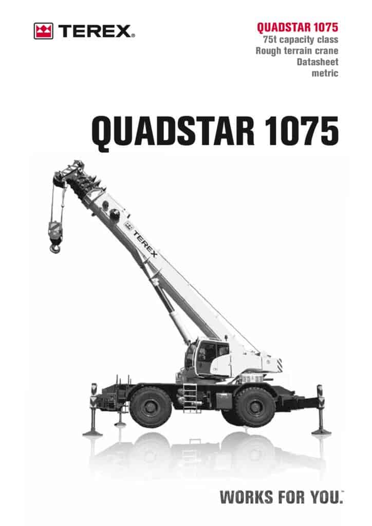 Terex Quadstar 1075 Rough Terrain Crane Load Chart, Capacity & Specs ...