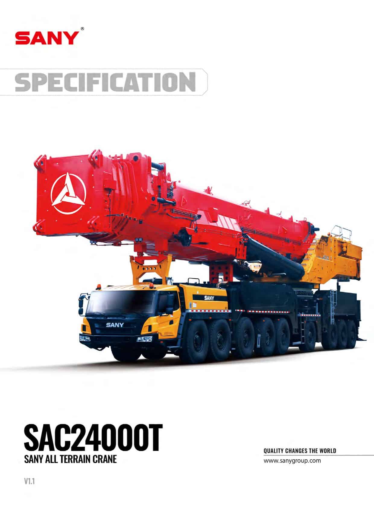 Sany SAC24000T Load Chart PDF | Specs, Capacity & Download