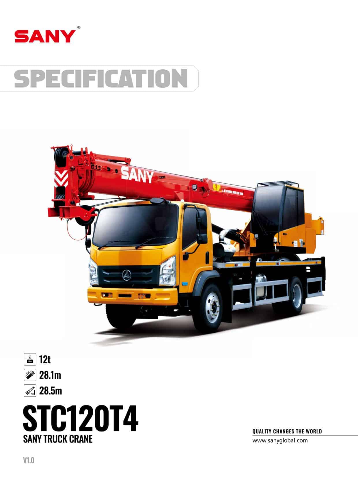 Sany STC120T4 Load Chart PDF | Specs, Capacity & Download