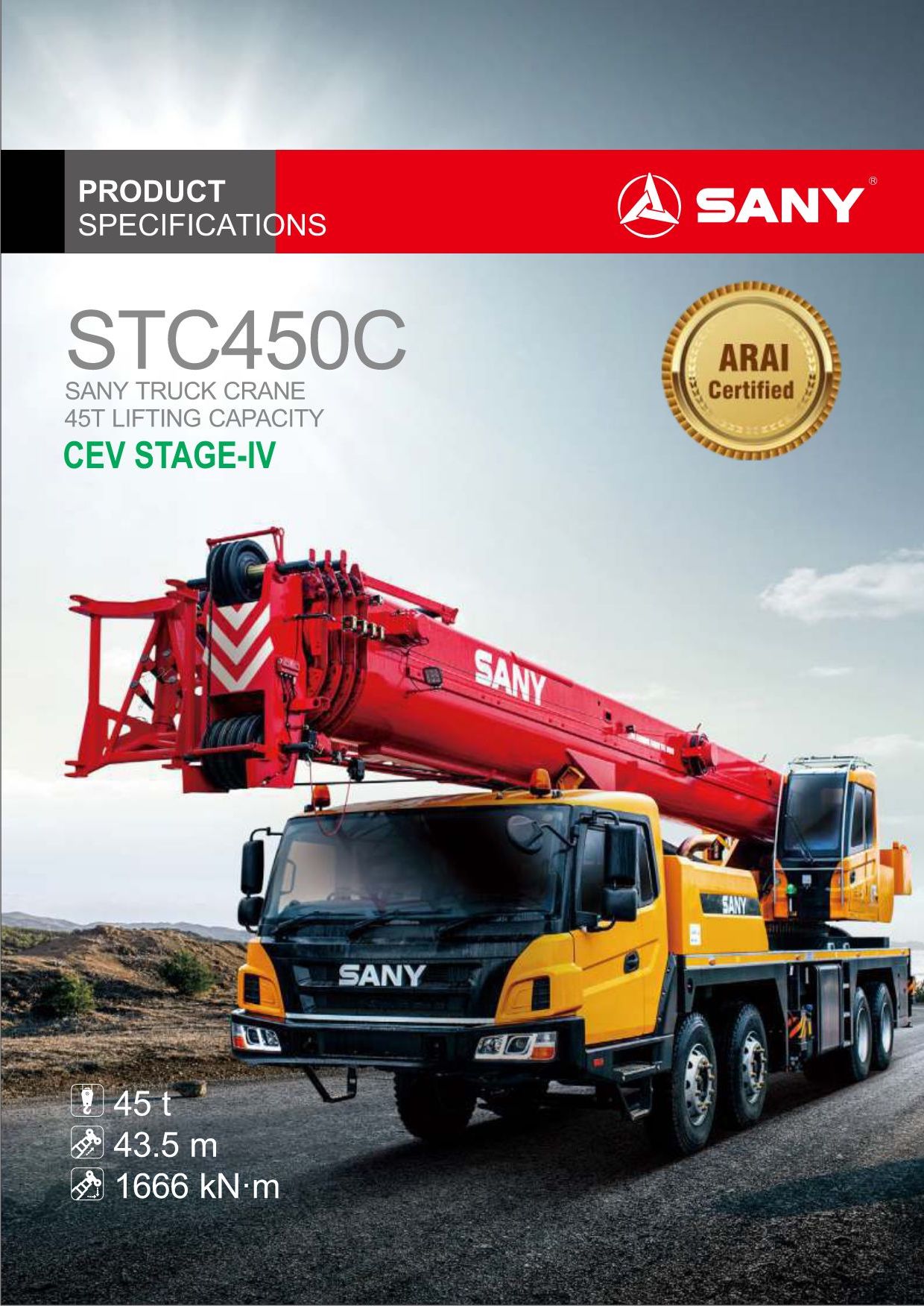 Sany STC450C Hydraulic Truck Crane Load Chart, Capacity & Specs | Free ...